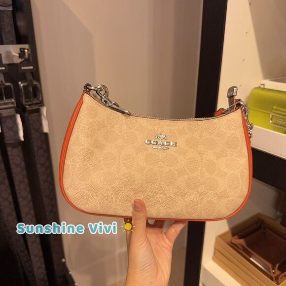 Coach | Bags | Nwt Coach Teri Shoulder Bag In Signature Canvas Cv933 ...